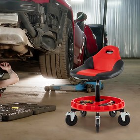 Costway Pojízdná stolička do dílny Mechanická stolička na kolečkách s nastavením