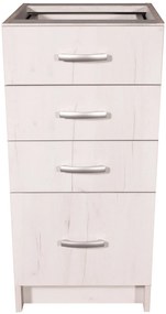 Kuchyně Macháček kuchyňská skříňka spodní se šuplíky barva Craft bílý 40 cm