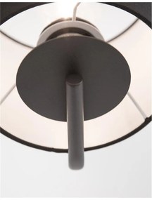 Nova Luce Nástěnné svítidlo SAGE, vypínač na těle E27 1x12W 1x3W čtecí lampička Barva: Černá