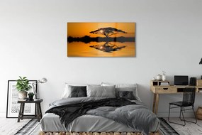 akrylový obraz Sunset tree 125x50 cm