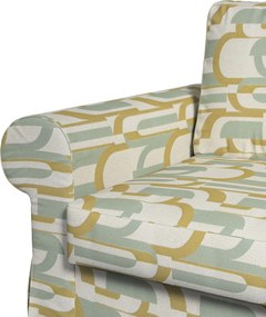 Potah na pohovku IKEA Backabro 2-místná, rozkládací barva zelená látka pletený vzor, vzorované
