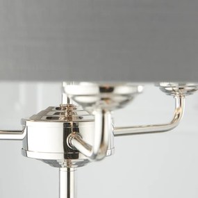 Endon 94378 - Stojací lampa HIGHCLERE 1xE14/40W/230V šedá/lesklý chrom