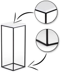 Stojan na květiny BASICLOFT 80x24 černá/bílá