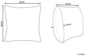 Pletený polštář 45 x 45 cm béžový BASALIM Beliani
