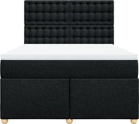 Box spring postel s matrací černá 140 x 190 cm textil 3293591