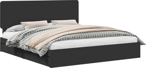 Postel s úložným prostorem Černá 200 x 200 cm Kompozitní dřevo 3412652