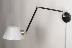 Nástěnné designové svítidlo s ramenem Snap Wall Charlenne Black and Grey