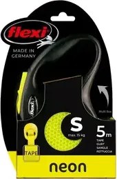 Flexi Neon S pásek 5m černo-žluté / Vodítko