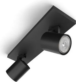 Philips - LED RGBW Stmívatelné bodové svítidlo RUNNER 2xGU10/6,5W/230V černá