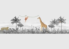 Dětská samolepící bordura na zeď Jungle | 5 m x 13.8 cm | DWBD8175