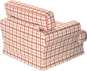 Potah na křeslo IKEA Ekeskog barva červená látka vzorované