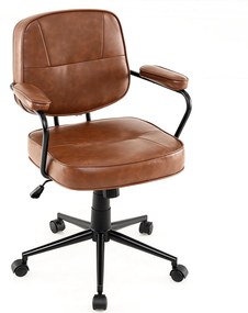 Costway Ergonomická kancelářská židle s područkami a kolečky, výškově