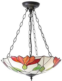Endon 70946 - Lustr na řetězu Tiffany BOTANICA 3xE27/60W/230V pr. 45 cm