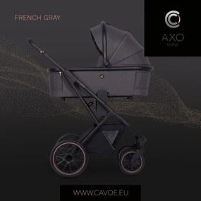 Hluboká vanička pro kočárek Cavoe Axo Shine French Grey