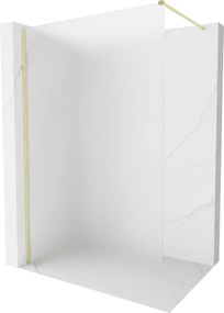 Mexen Kioto-X, sprchová zástěna 120 x 200 cm, 10mm sklo námraza, zlatý matný profil, 800-120-101-55-30-X