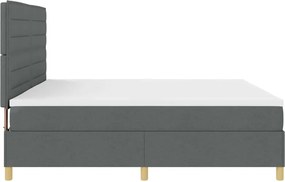 Postel s boxspringem s matrací Tmavě šedá 200 x 200 cm textil 3339568