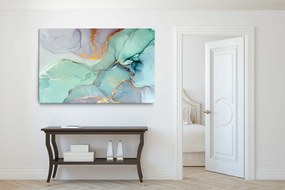 Malvis ® Abstraktní obraz Tyrkysový obraz Velikost (šířka x výška): obdélník - 150x100 cm