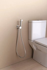 Sapho, Nástěnný ventil s ruční bidetovou sprškou a bezpečnostní pojistkou, kulatý, chrom, SG107