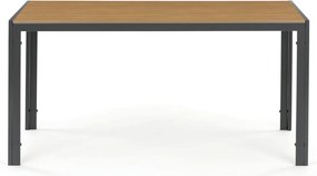Zahradní stůl WOOD - hnědý polywood / šedá kovová konstrukce