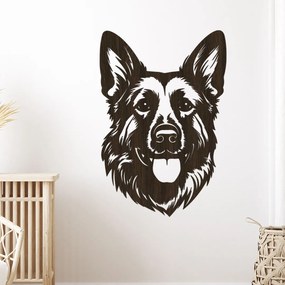 dřevo života Dřevěná dekorace NĚMECKÉHO OVČÁKA Zvolte rozměr (cm): 53x80, Zvolte barvu dekoru: Wenge