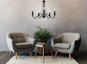 Toolight - Závěsné svítidlo 5xE14 60W APP210-3CPR, černá, OSW-08146