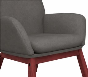 relaxační křeslo, odpočinkové, masivní kaučukovník/kov/textil, 95x76x71 cm, nohy tmavé/světle šedá, Dekorino KR20260081
