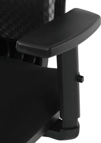 Ergonomická kancelářská židle PLUSHIO - černá síťovina