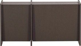 Tmavě hnědý TV stolek v dekoru jasanu 102x53x44 cm Brock – WOOOD