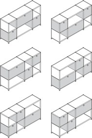 Tchibo - Kovová odkládací skříňka »Cn3« se 3 výklopnými dvířky, bílá