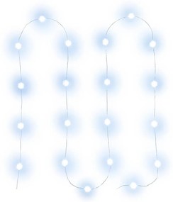 Retlux | LED Vánoční řetěz 20xLED/2xAA 2,3m studená bílá | FT0007