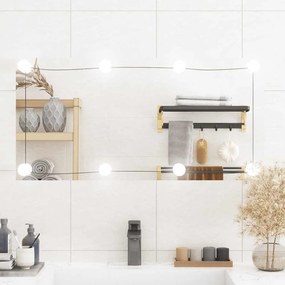 Nástěnné zrcadlo s LED osvětlením 40 x 80 cm sklo obdélníkové 3189153