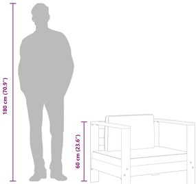 vidaXL Marketos Zahradní křeslo s poduškou tmavě šedé masivní akáciové dřevo