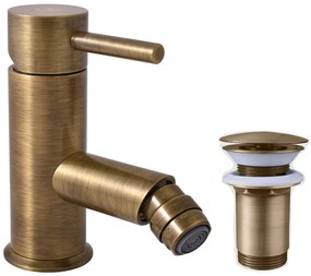 Slezák - RAV Bidetová baterie s výpustí SEINA - SE945.xKSM, Stará mosaz (Bronz) Připojovací hadičky - závit: 3/8"