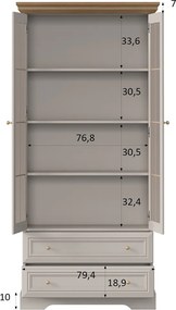 Obývací stěna KORA k | 4 díly | 374 cm | kašmír/dub mavelia