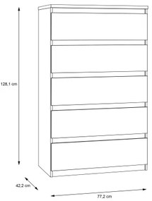 Komoda se zásuvkami MAO dub artisan