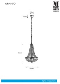 Markslöjd 107551 - Koupelnový lustr na řetězu 3xG9/20W/230 IP44