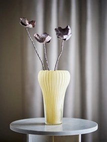 Světle žlutá skleněná ručně vyrobená váza (výška 28 cm) Averie – Bloomingville
