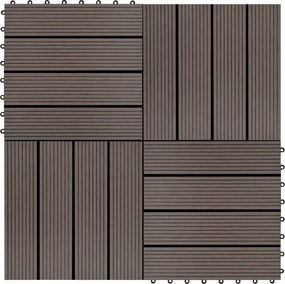 vidaXL 22 ks terasové dlaždice 30 x 30 cm 2 m² WPC [277797] Barva: Černá
