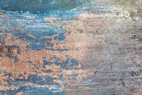 DIMEX | Samolepicí vliesová fototapeta na zeď Staré rezavé železo MA-5-2612 | 375 x 250 cm | modrá, hnědá