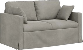 Set pohovek 2 ks Světle šedá samet 3407507