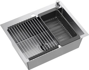 Kuchyňský nerezový dřez QUADRON LUKE 110 s příslušenstvím 58x45x20 cm