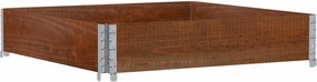 Zahradní truhlík hnědý 100 x 100 cm masivní borové dřevo 3295398