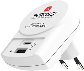 SKROSS USB nabíjecí adaptér Type-C Euro, 5400mA, 2x USB výstup Typ-A + Typ-C