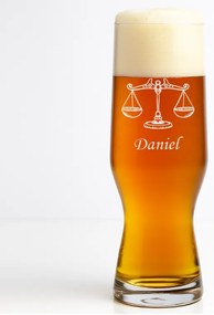 Dekorant Sklenice na pivo BEER CRAFT se znamením zvěrokruhu a jménem 550 ml 1KS