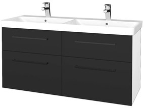 Dřevojas Koupelnová skříň Q MAX SZZ4 120 Varianta: N01 Bílá lesk / Úchytka T06 / IND Individual