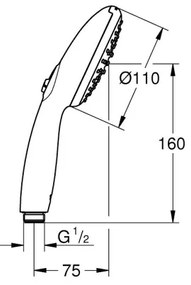 GROHE 279462431 - Ruční sprcha VITALIO START 110 110 mm černá