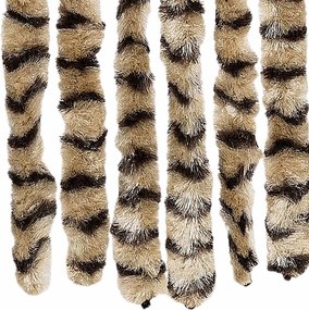 Závěs proti hmyzu béžový a hnědý 90 x 220 cm Chenille 325449