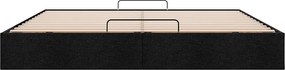 Osmanský rám postele bez matrací černá 160x200 cm textil 3310891