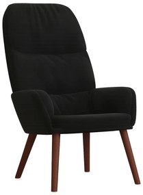 Křeslo relaxační, dřevěné nohy, látka černá, NoBi SERENO