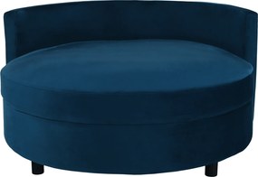 Kulaté křeslo, Velvet látka modrá, SALOTO